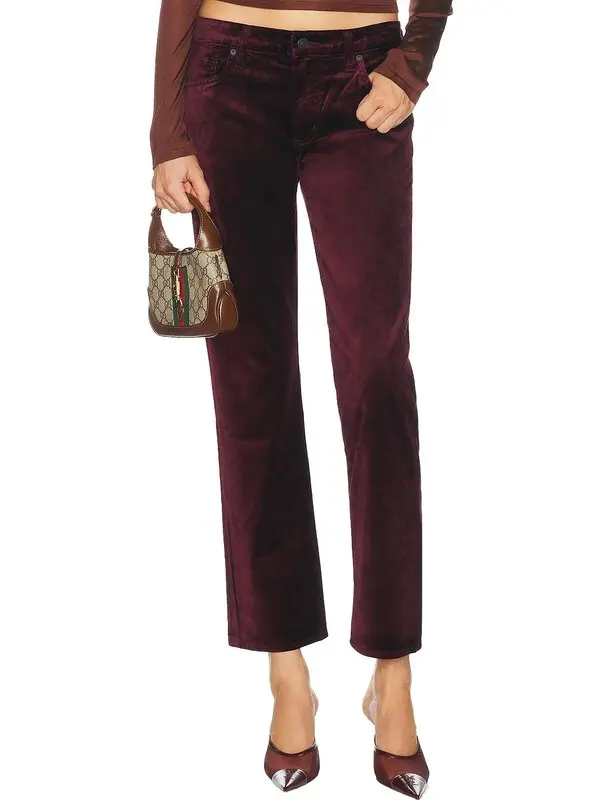 Citizens Of Humanity Anissa Straight Leg Pant In Burgundy - Chambord