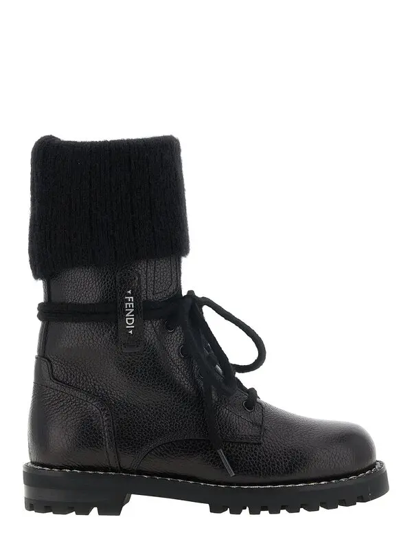 Fendi Commando' Ankle Boots - Black