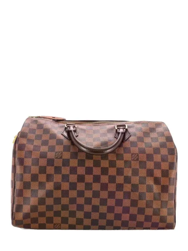 LOUIS VUITTON Speedy Handbag Damier 35 Satchel - Brown