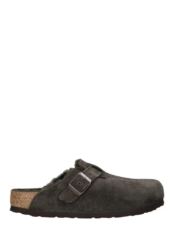 BIRKENSTOCK Shearling Boston Clogs - Brown