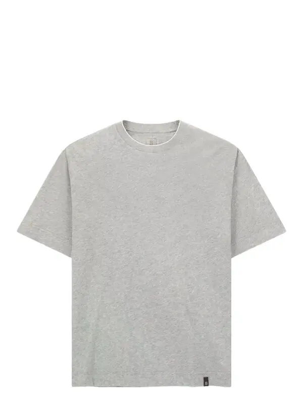 Boggi Milano T-shirt In Cotton Jersey Mélange - Grey