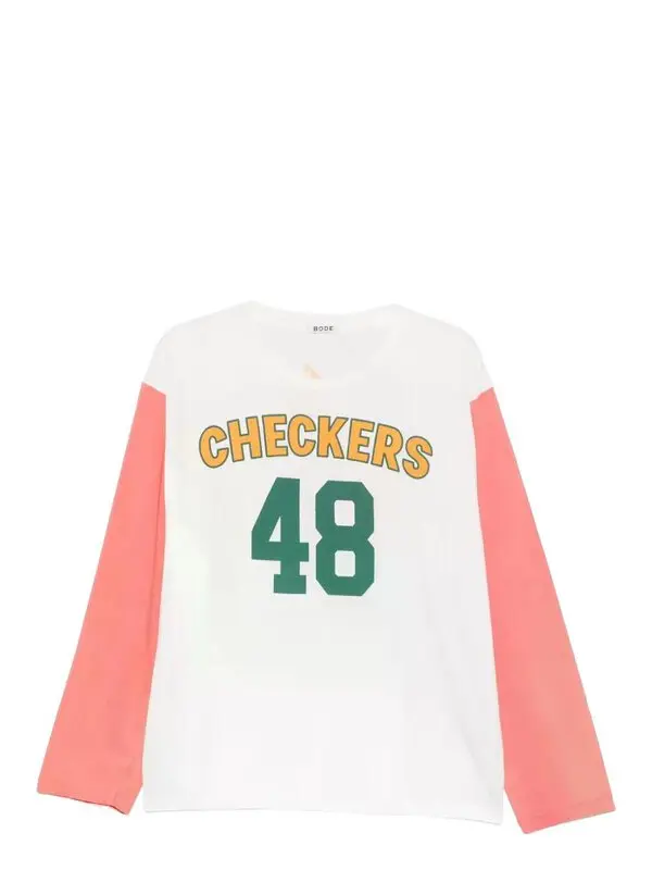 BODE Checkers Baseball T-shirt - White