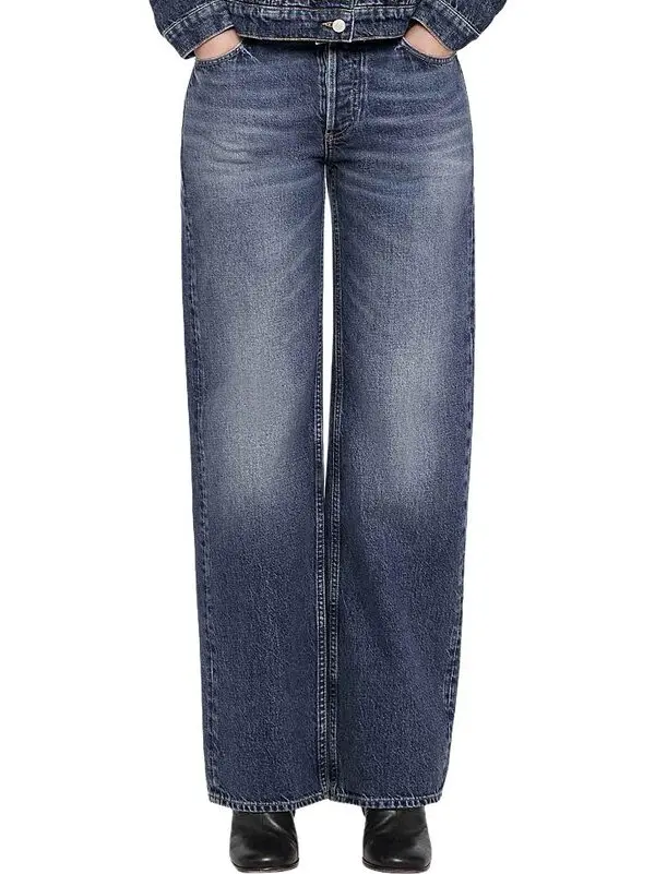 ALLSAINTS Cohen High Rise Straight Jeans - Light Indigo