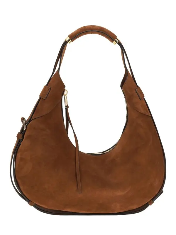 Moschino Medium Handle Me Hobo Shoulder Bag - Brown