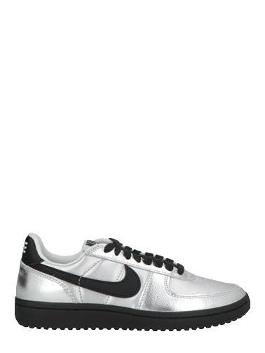 Nike Sneakers Size Leather, Textile Fibers - Silver