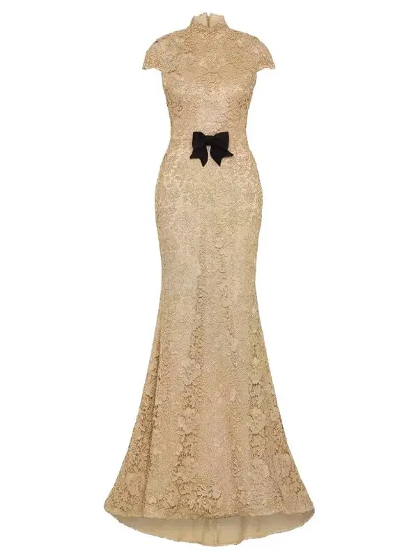 Rebecca Vallance Nottingham Short-sleeve Gown - Neutrals