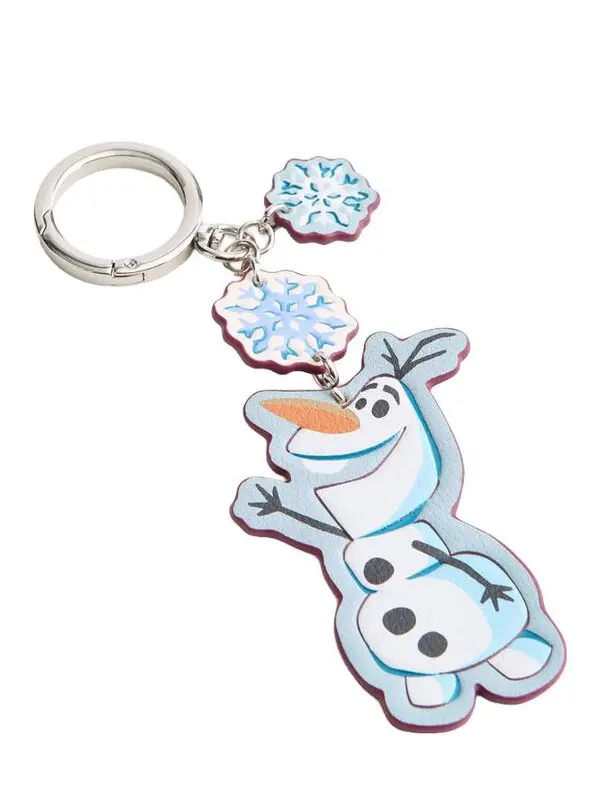 VERA BRADLEY Disney Outlet Frozen Bag Charm Keychain In Frozen Snowflakes Winter Sky - Blue
