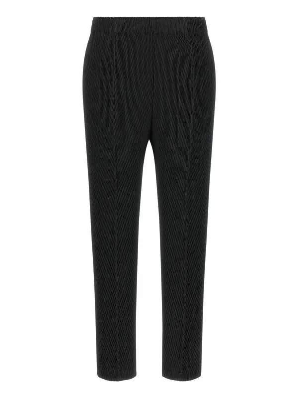 Issey Miyake Rhombus Pleats' Pants - Black