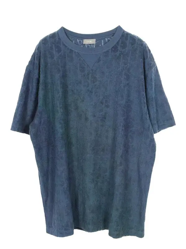 Dior 2010s Oblique Pile T-shirt - Blue