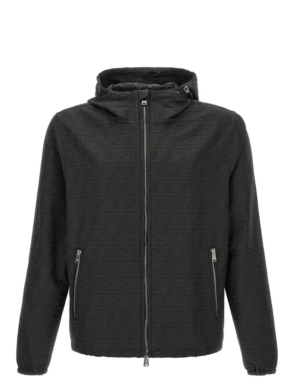Fendi Ff Jacquard Jacket - Black