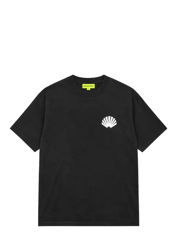 NEW AMSTERDAM SURFASSOCIATION Logo-print T-shirt - Black