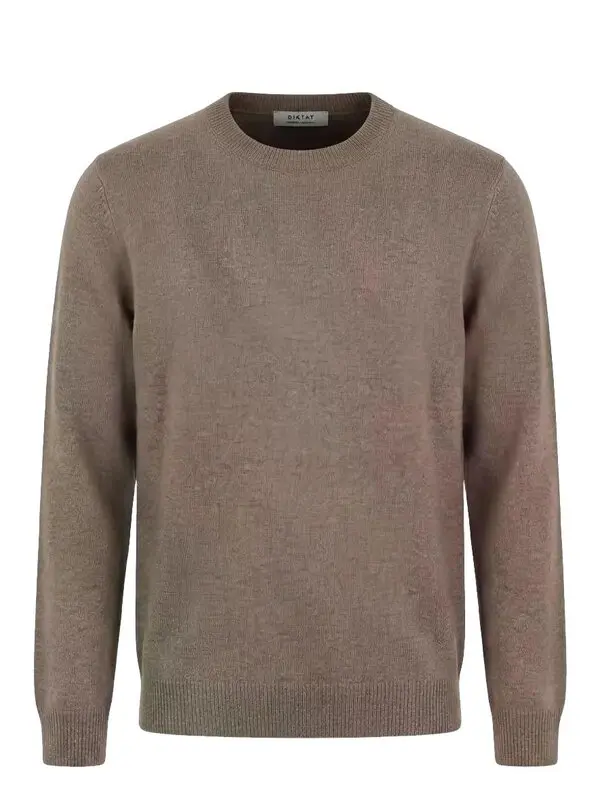 DIKTAT Crew-neck Knitted Sweater - Brown
