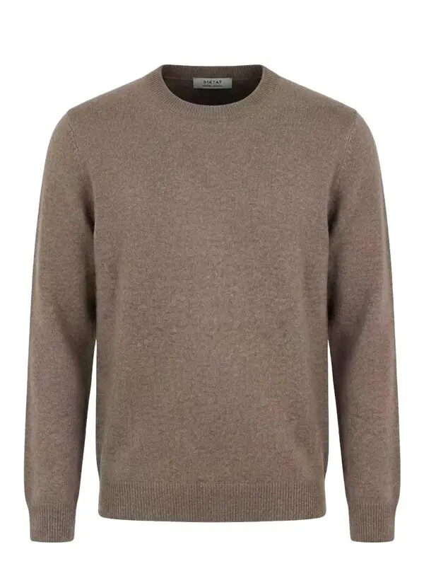 DIKTAT Crew-neck Knitted Sweater - Brown