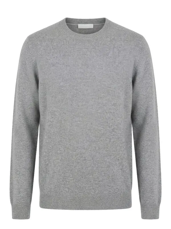 DIKTAT Crew-neck Long-sleeve Sweater - Grey