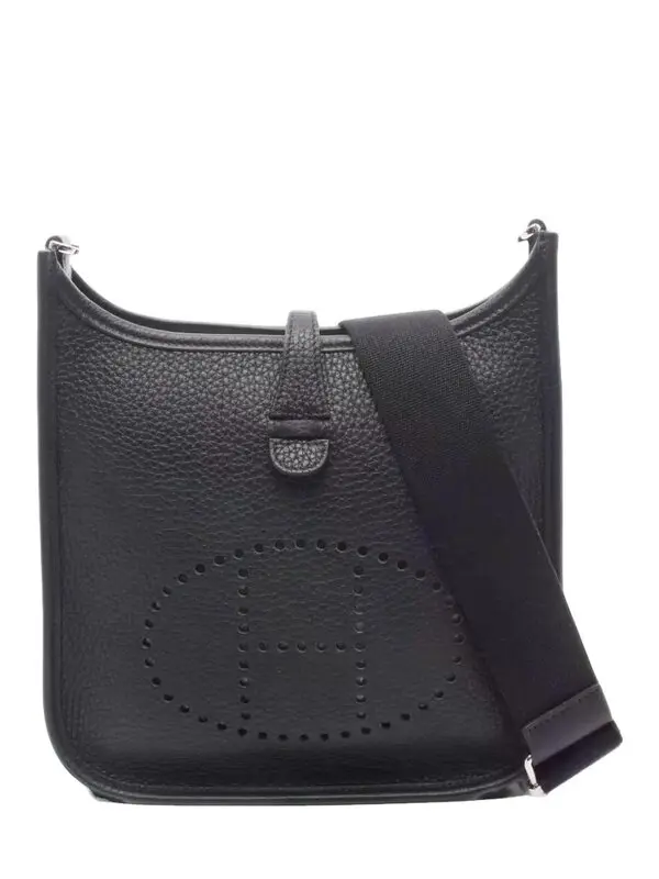 Hermès 2025 23 Evelyne Clemence Leather Shoulder Bag - Black