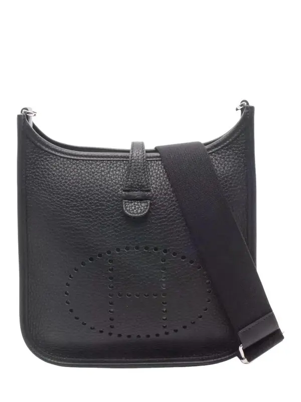 Hermès 2025 23 Evelyne Clemence Leather Shoulder Bag - Black