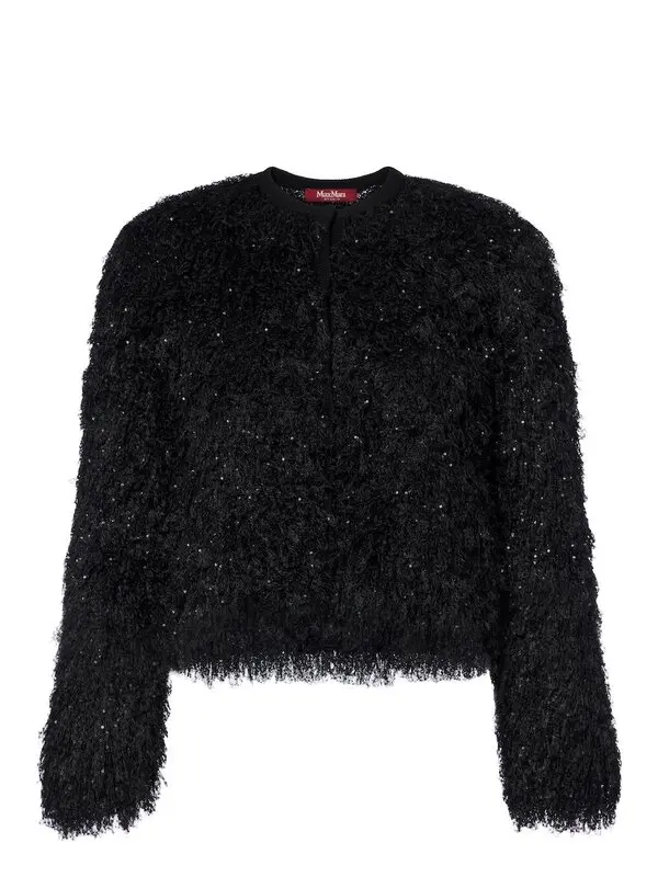 Max Mara Sequined Cardigan - Black