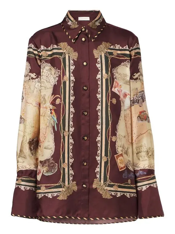 Zimmermann Valiant Printed Silk Twill Shirt - Multicoloured