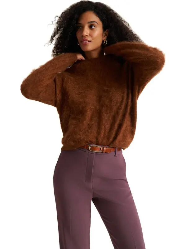 M.M.LAFLEUR Davina Luxe Sweater Long Haired Cashmere:: Butterscotch - One-color