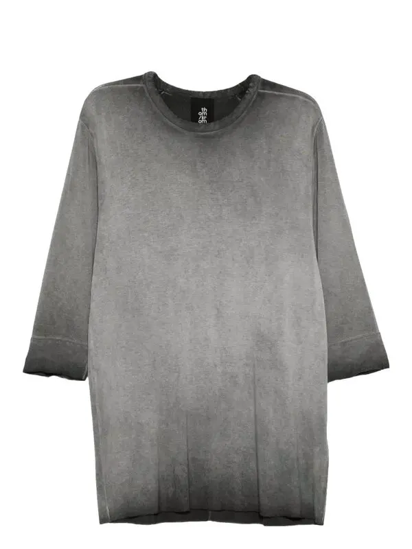 THOM KROM Cold-dye Three-quarter Sleeve T-shirt - Grey