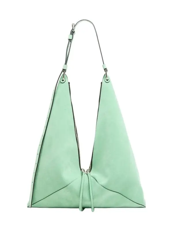 Moschino Folded Suede Hobo Bag - Mint