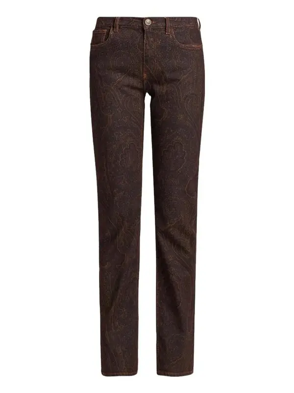 Etro Paisley Mid-rise Slim Jeans - Multi