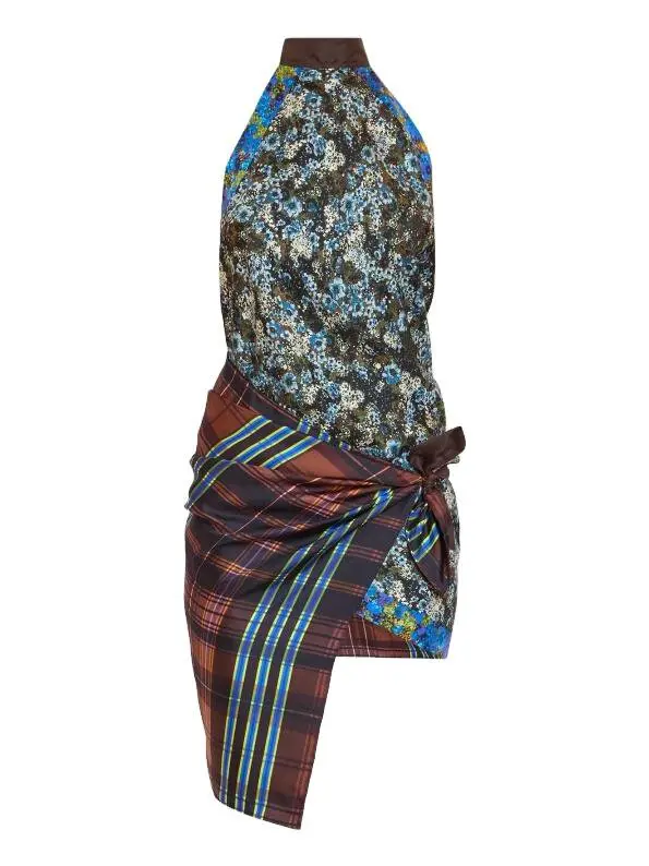 Dries Van Noten Carfy Printed Silk Halter Top - Dessin