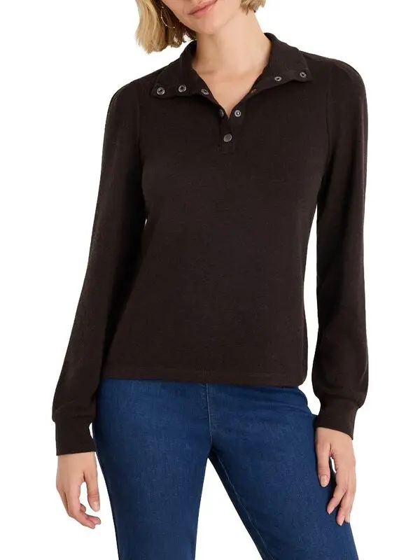 NIC+ZOE Cozy Puff Sleeve Tee - Java