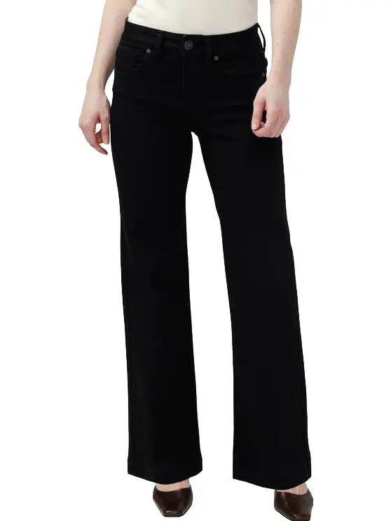 SILVER JEANS CO. Avery Curvy High Waist Trouser Jeans - Black