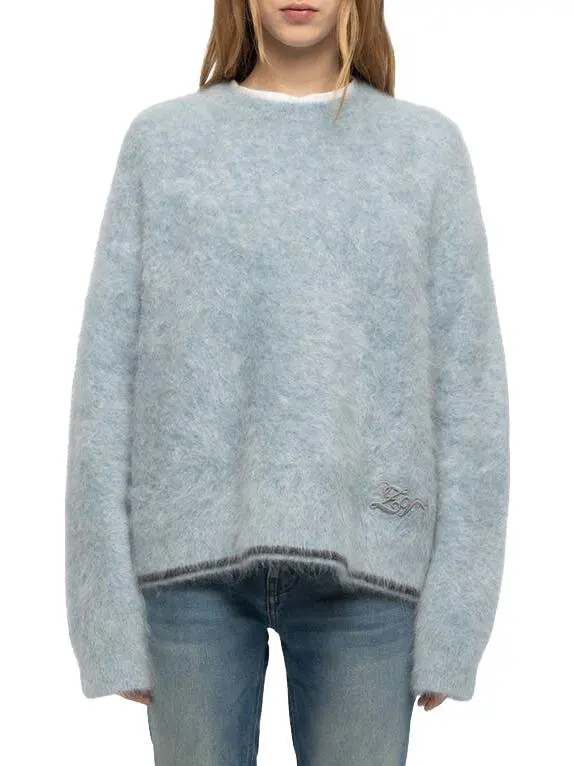 Zadig&Voltaire Markuz Logo Embroidery Sweater - Frozen