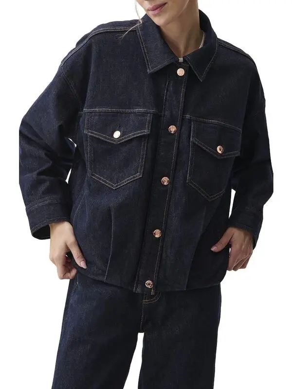 PISTOLA Bibi Denim Trucker Jacket - Nightfall