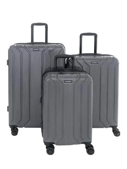 NONSTOP New York Elite 3 Piece Luggage Set With Powerbank & 3 Packing Cubes - Titanium