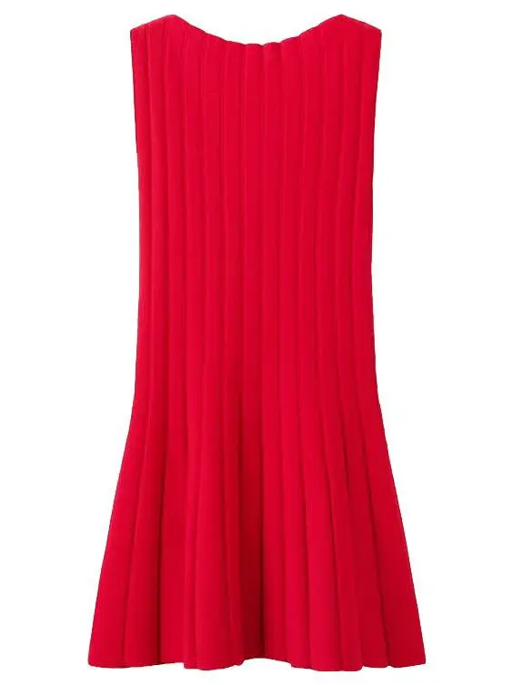 Mango Rib Fit & Flare Minidress - Red