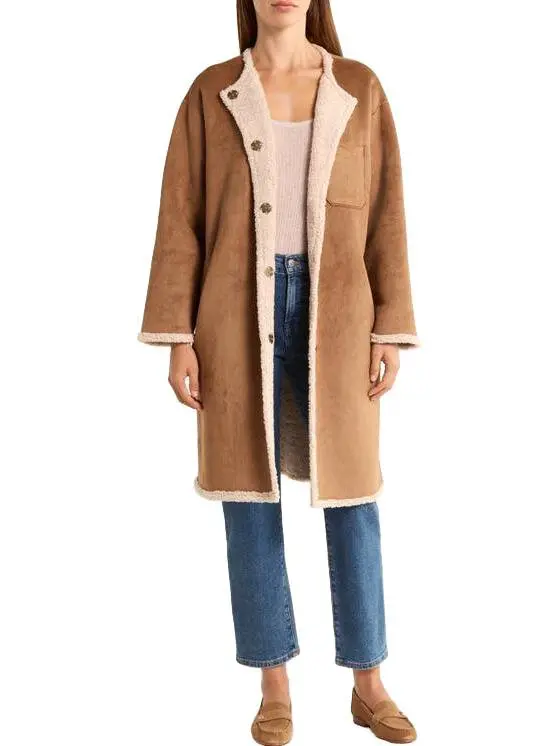 RE/DONE Mara Faux Suede Jacket - Mocha