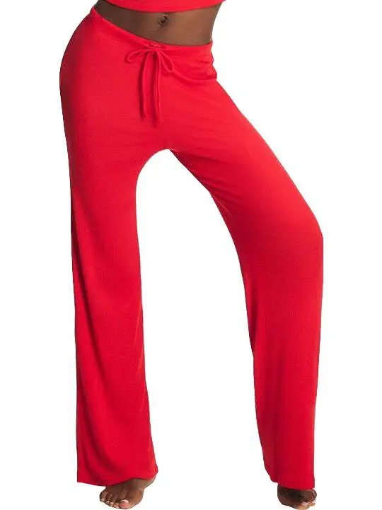 SAVAGE X FENTY Modal Dreams Sleep Straight Leg Pants - Timeless Red