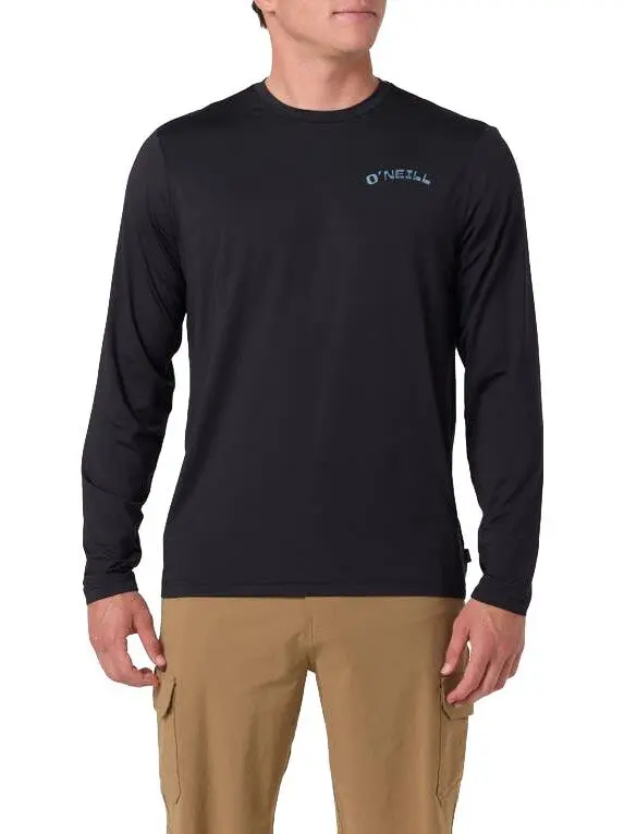 O'Neill Retro Fish Upf 50+ Long Sleeve Rashguard - Black