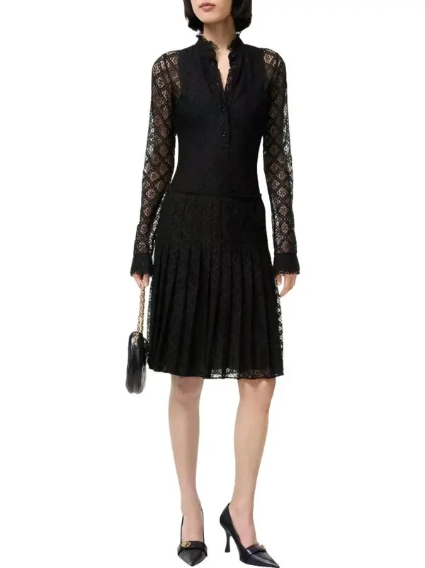 Burberry Check Lace Dress - Black