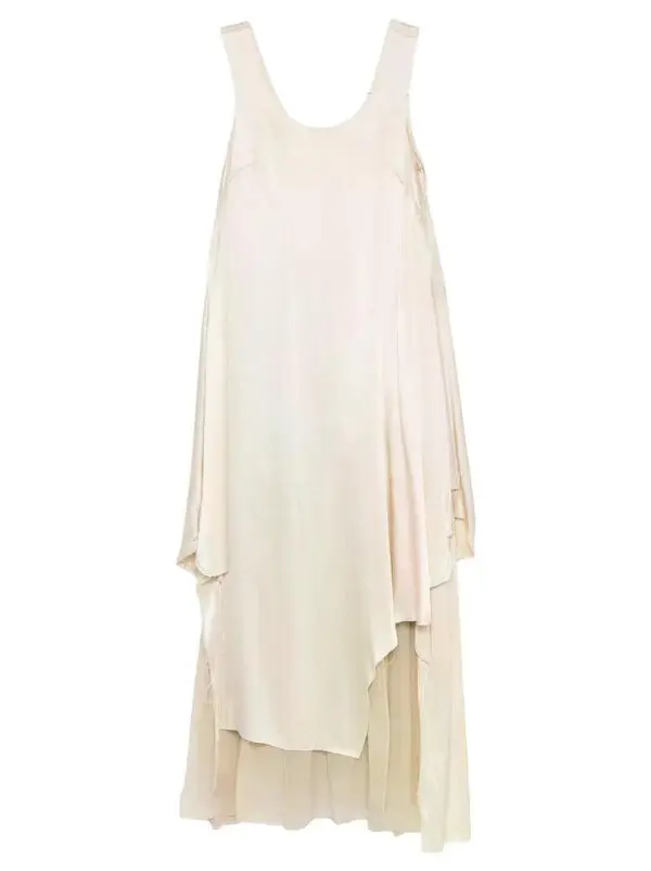 A TENTATIVE ATELIER Layered Knots-stitch Dress - Neutrals