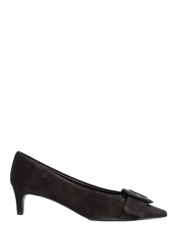 Roberto Festa Buckle-detail Pointed-toe Pumps - Brown