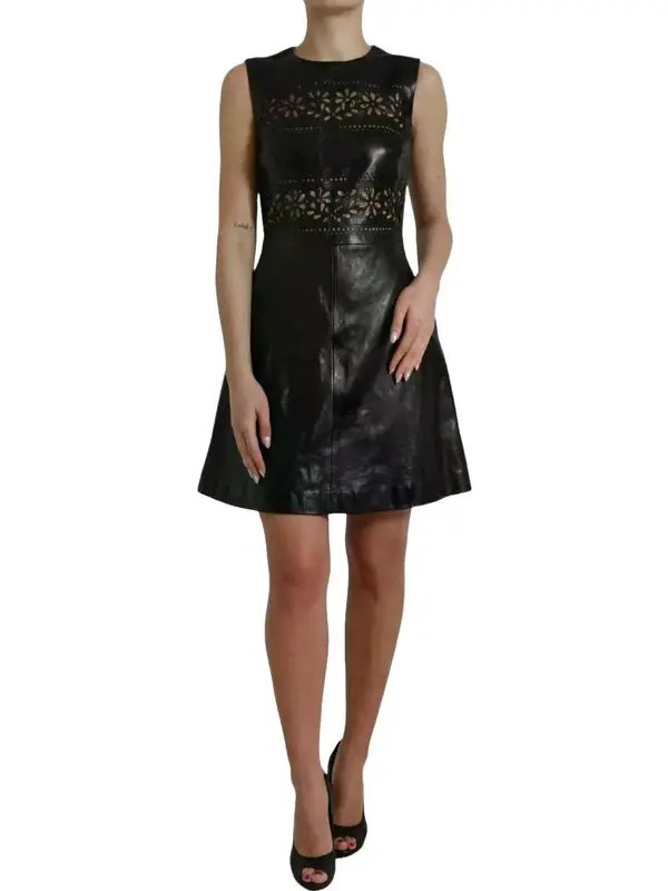 Valentino Garavani Laser-cut Mini Dress - Black