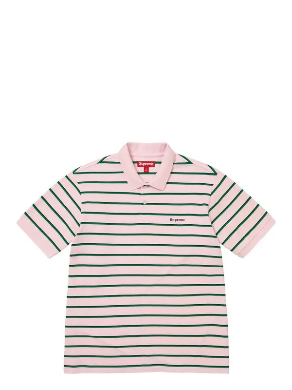 Supreme Stripe Polo - Pink
