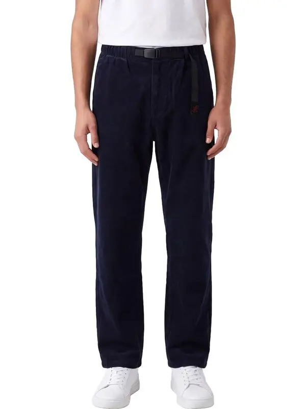Gramicci Wide Leg Cotton Trousers With Elasticated Drawstring Waist - Ink