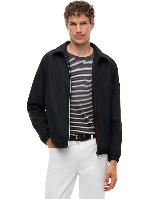 Tommy Hilfiger Mixed-media Reversible Zip Jacket - Black