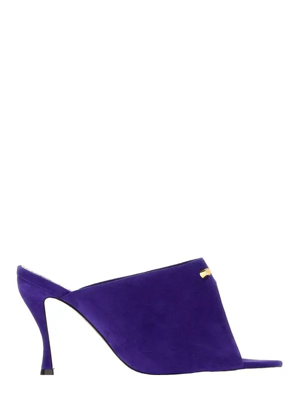 Balenciaga Midnight City Suede Mini Pumps - Blue