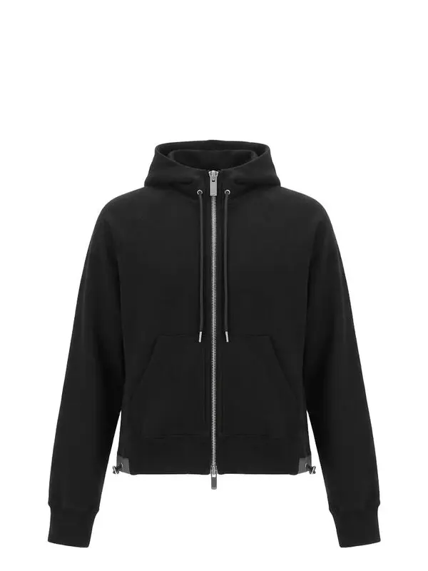 Sacai Cotton T-shirt Hoodie - Black