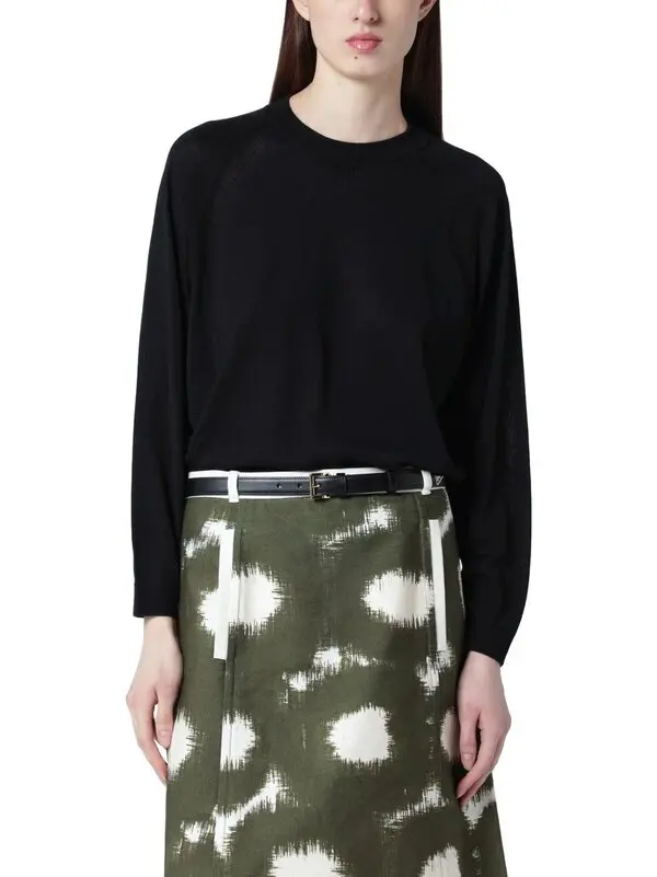ROBERTO COLLINA Wool Crewneck Sweater For - Black