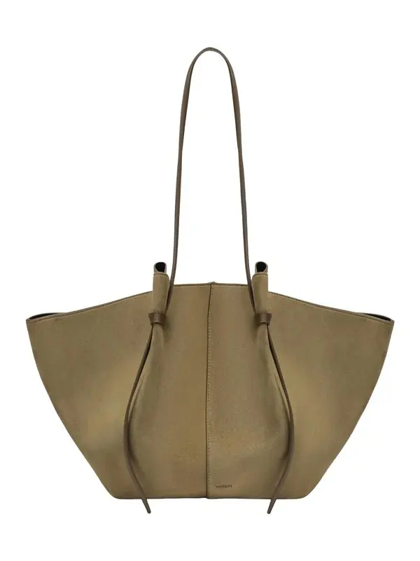 Yuzefi Large Mochi Mini Bag In Suede Leather - Green