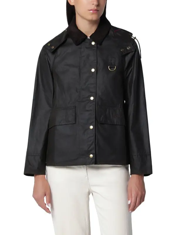 Barbour Waxed Cotton Mini Jacket For - Green