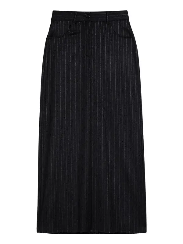 DEPARTMENT 5 Pinstripe Wool-blend Mini Skirt - Grey