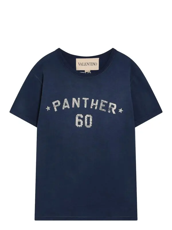 Valentino Garavani T-shirt With Statement Graphic - Blue
